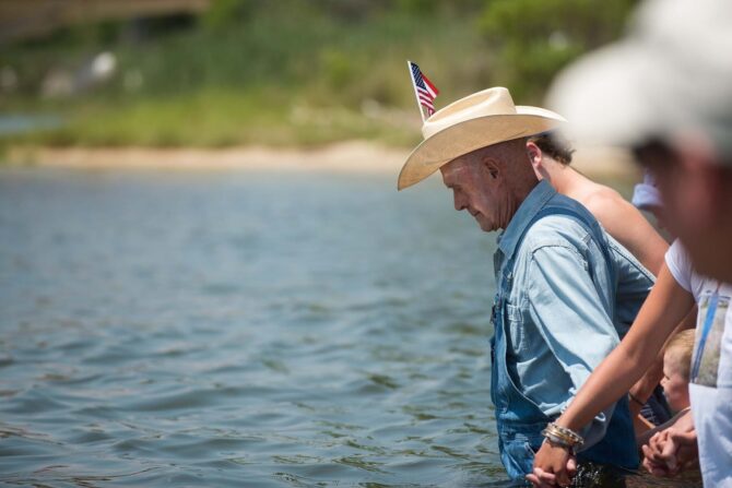 ‘Sneaker index’ of 31 inches measured at Bernie Fowler Wade-In